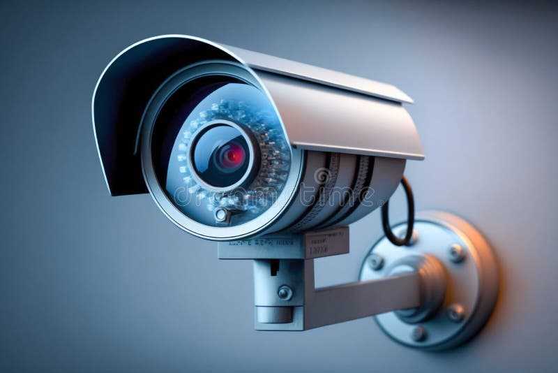 Security CCTV Camera. Generative AI Stock Illustration - Illustration ...