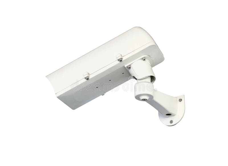 Security CCTV Camera Isolated on White Background Stock Photo - Image ...