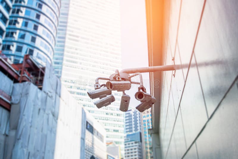 Security, CCTV Camera in the Office Building Stock Photo - Image of ...