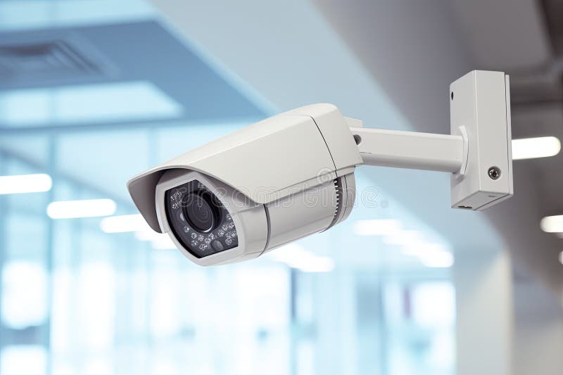 Security CCTV Camera in Office Building. Generative AI Stock ...