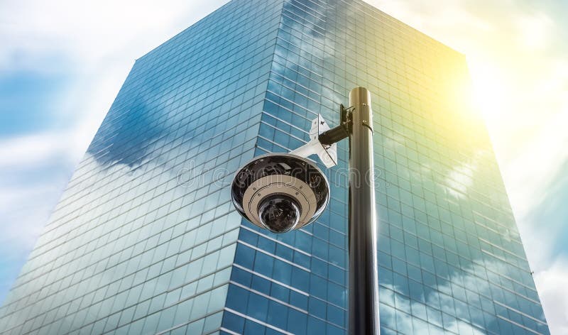 Security CCTV Camera in Office Building. Stock Image - Image of ...