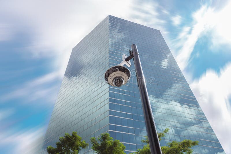Security CCTV Camera in Office Building. Stock Photo - Image of office ...