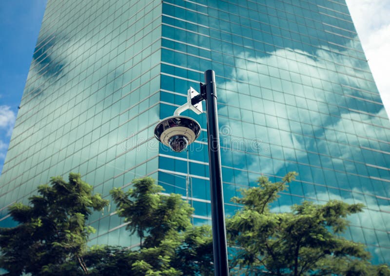 Security CCTV Camera in Office Building. Stock Image - Image of ...