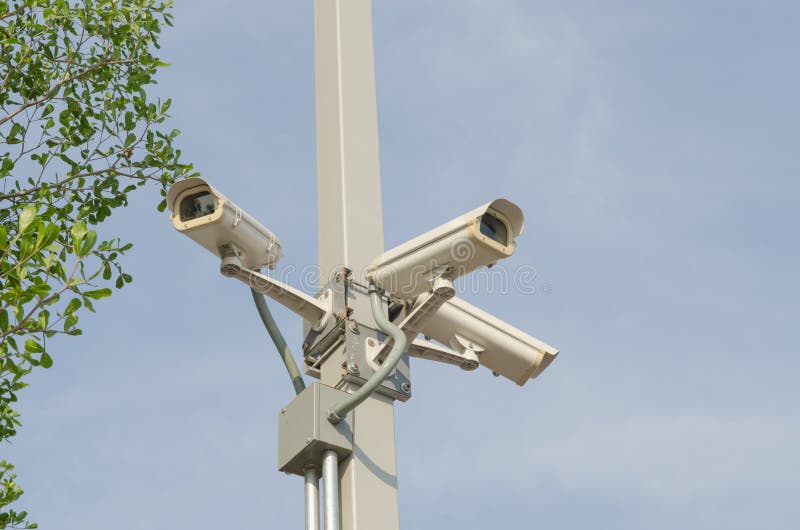 Security CCTV camera. stock image. Image of security - 69864513