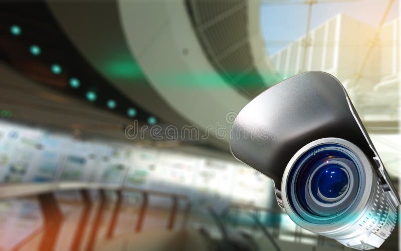 Security CCTV Camera in Office Building Stock Image - Image of ...