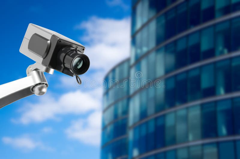 Security CCTV Camera in Office Building Stock Image - Image of system ...