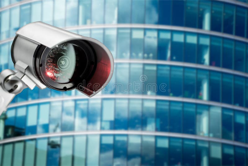 Security CCTV Camera in Office Building Stock Photo - Image of system ...