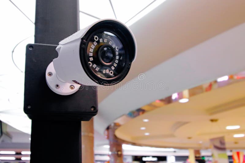 Security CCTV Camera Or Surveillance System, Operating Inside The ...