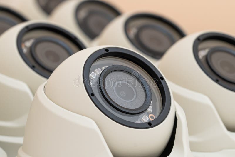 Security Cctv Cameras on the Table Close Up. Video Surveillance ...