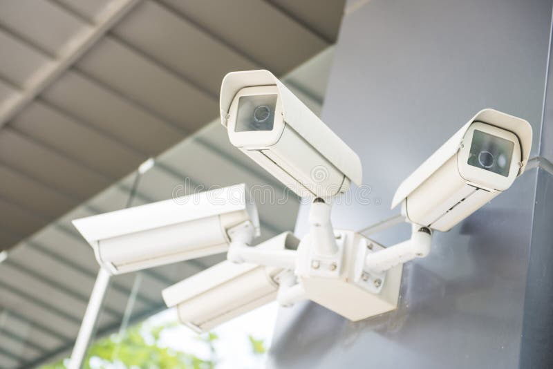 Security Cctv Cameras on the Wall Stock Image - Image of record, urban ...