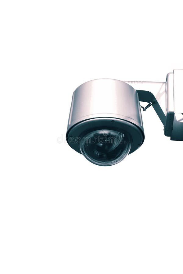 Security CCTV Surveillance Camera on a White Background Stock Image ...
