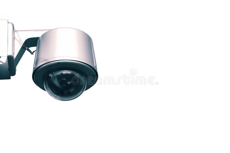 Security CCTV Surveillance Camera on a White Background Stock Image ...