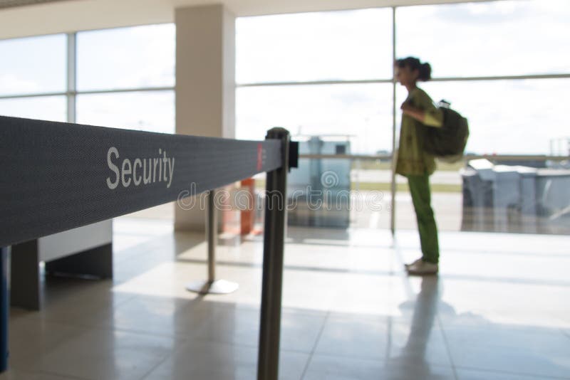 Security Check of Baggage and Passengers in Airport Stock Photo - Image ...