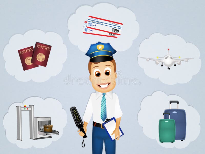 Security check stock illustration. Illustration of passenger - 56399781