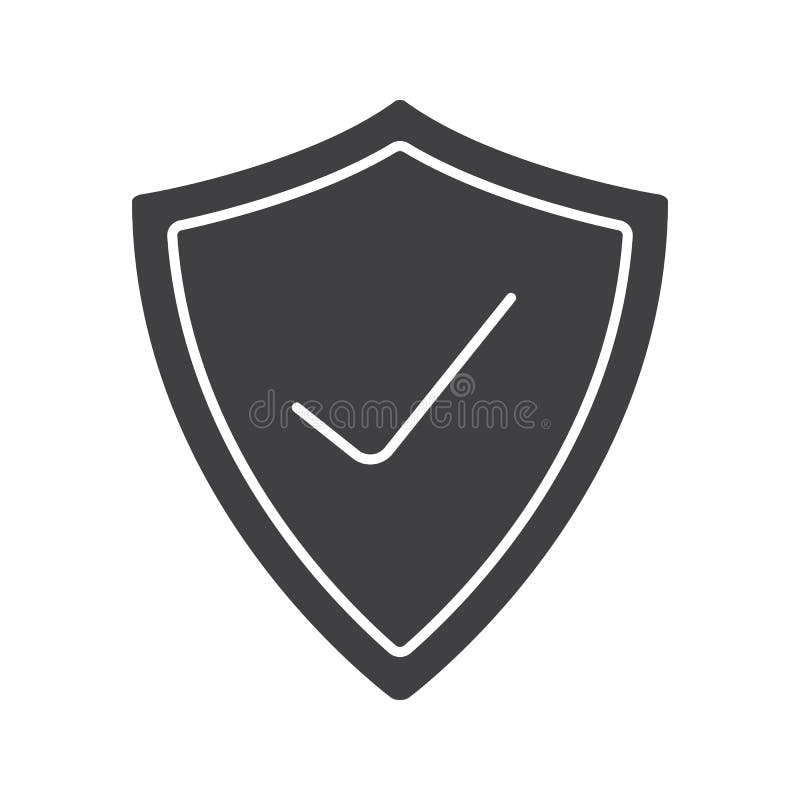 Security check glyph icon stock vector. Illustration of icon - 167561285
