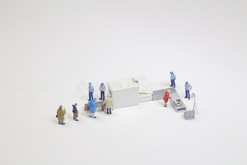 A Security Check with Isometric People in Queue Stock Photo - Image of ...