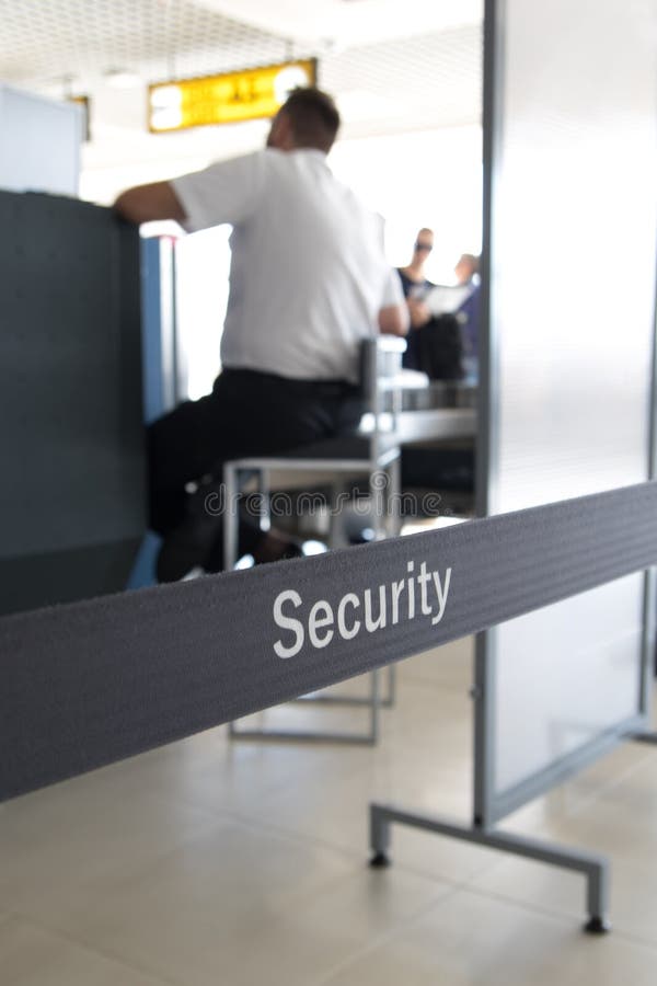 Security Check of Baggage and Passengers in Airport Stock Image - Image ...