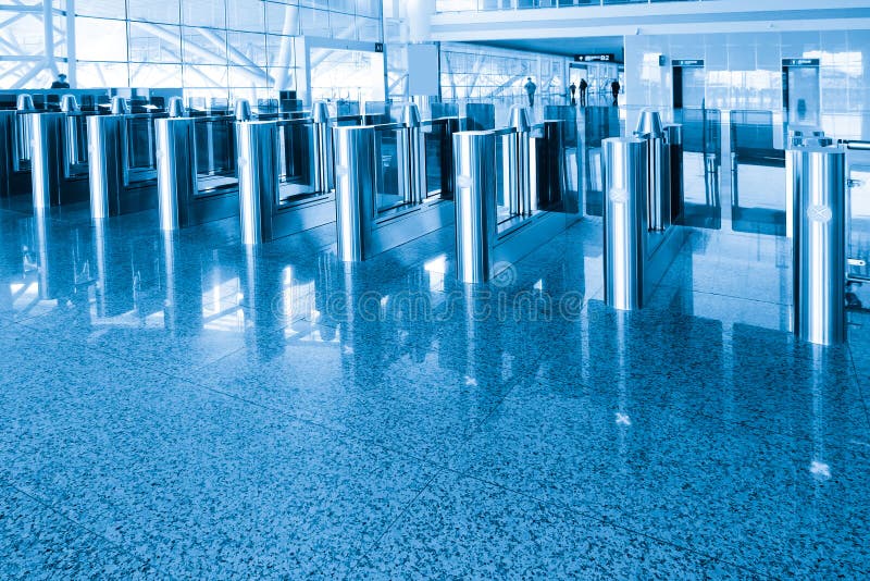 Security Checkpoint in a Building Entrance Hall Stock Photo - Image of ...