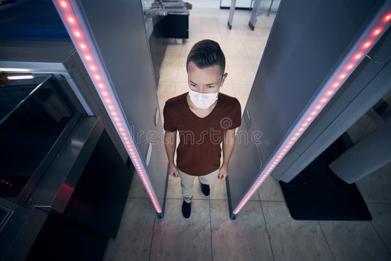Security Checkpoint at Airport Stock Image - Image of scan, mask: 237802337