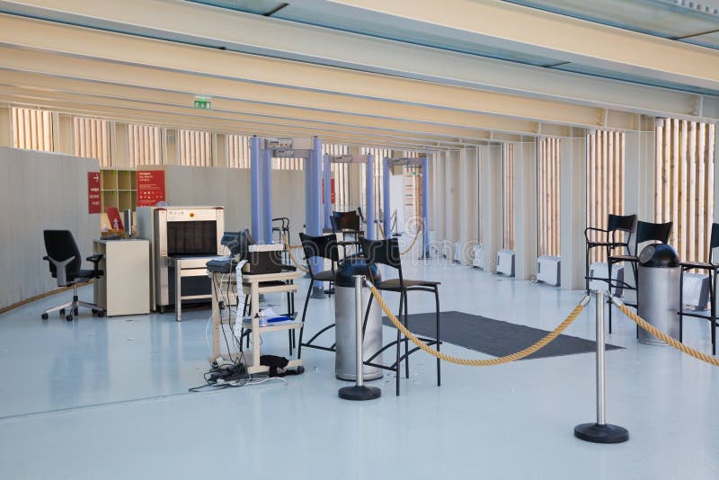 Security Checkpoint In A Building Entrance Hall Royalty Free Stock ...