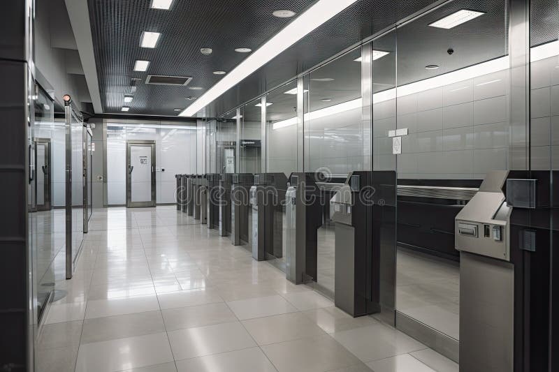 Security Checkpoint at the Entrance of a Data Center, with Armed Guards ...