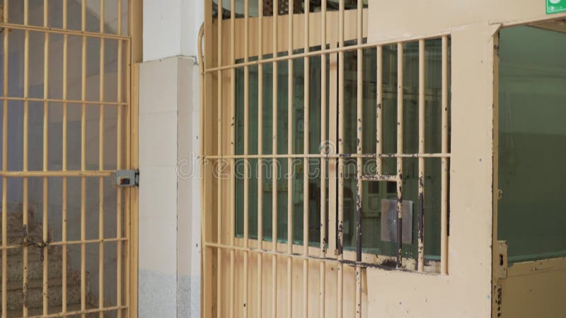 Checkpoint in Prison. the Bars at the Entrance To the Prison Corridor ...