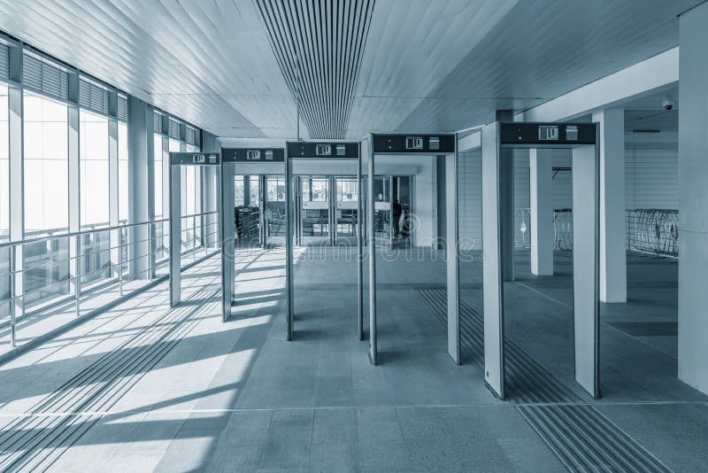 Security Checkpoint in the Railway Station Stock Photo - Image of ...