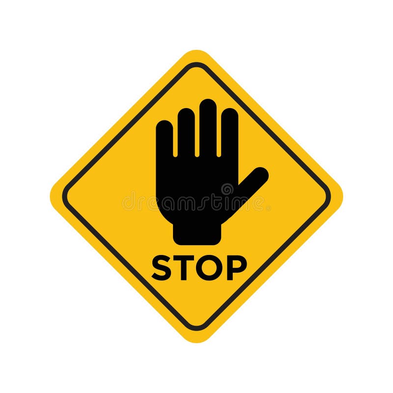 Security Checkpoint Stop Sign Ensure Safety with Security Alerts Stock ...