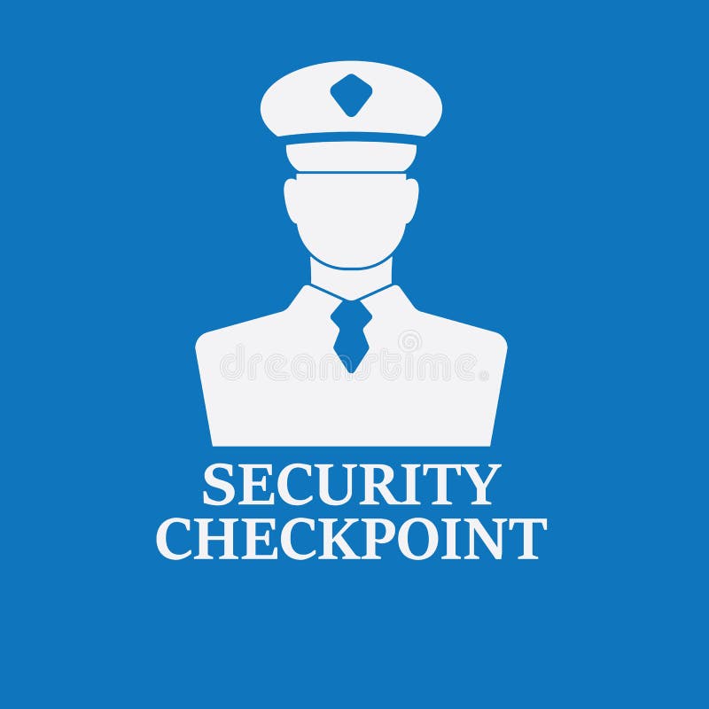 Security Checkpoint Vector Icon Stock Vector - Illustration of bylaw ...
