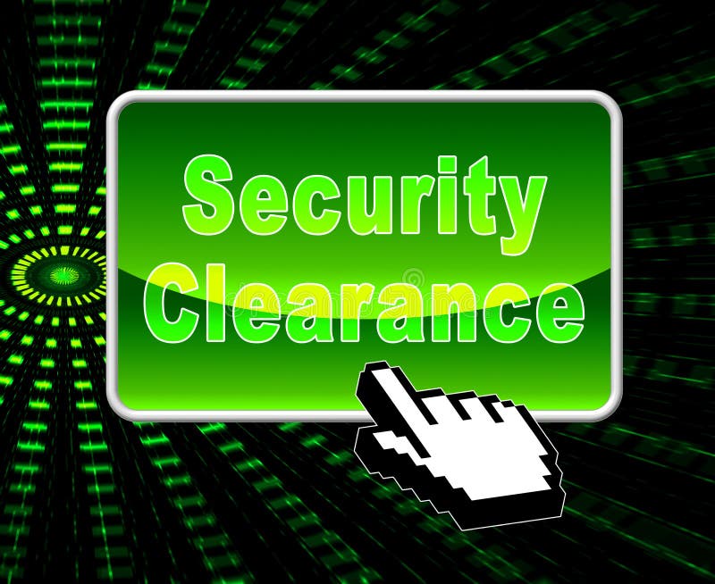 Security Clearance Cybersecurity Safety Pass 2d Illustration Stock ...