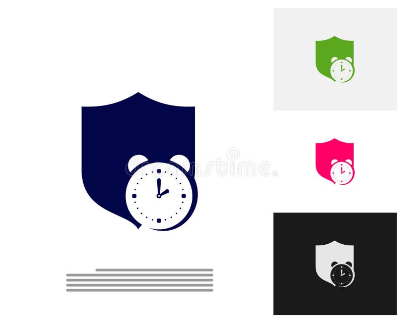 Security Clock Logo Design Concept . Time Management Logo Template ...