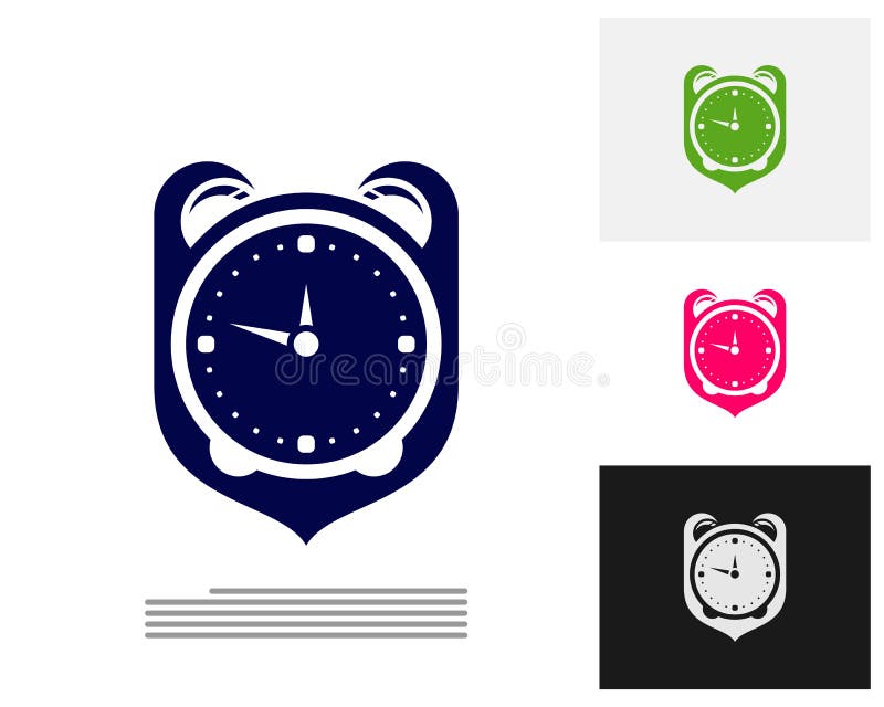 Security Clock Logo Design Concept Vector. Time Management Logo ...