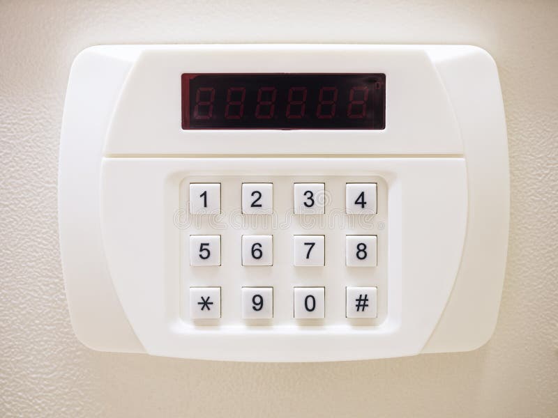 Security Code Button of Safe Box with Electronic Lock System Stock ...