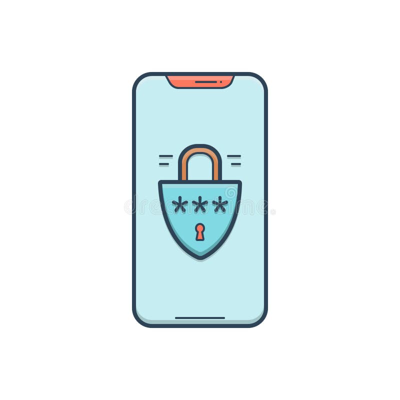 Color Illustration Icon for Security Code, Secure and Privacy Stock ...