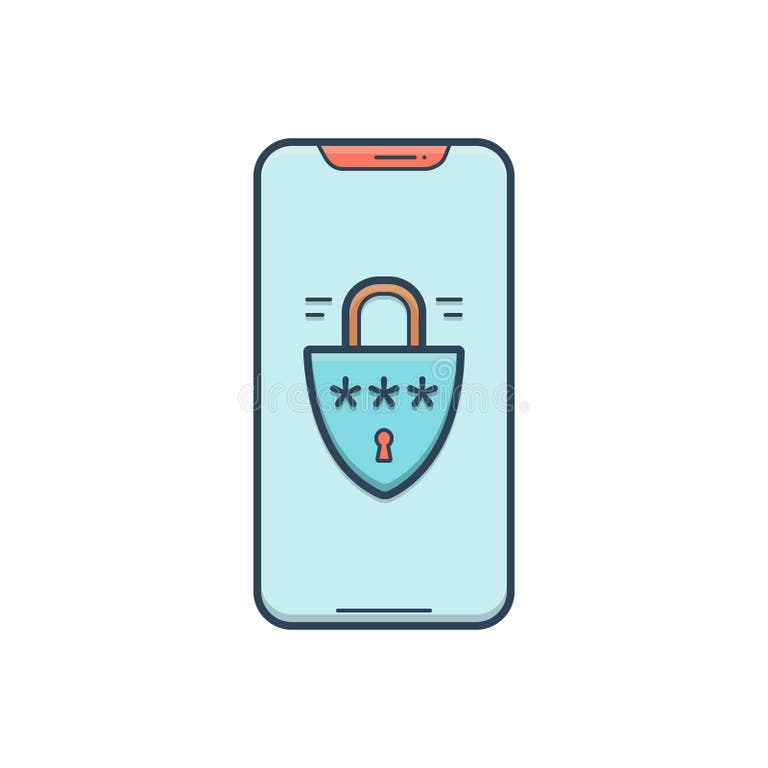 Color Illustration Icon for Security Code, Secure and Privacy Stock ...