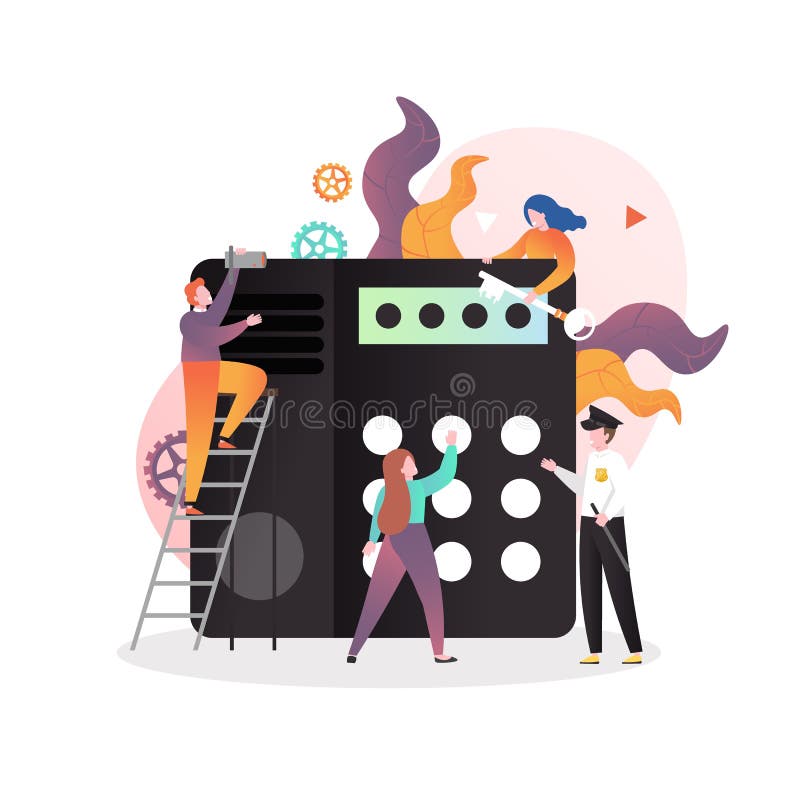 Security Code Vector Concept for Web Banner, Website Page Stock Vector ...