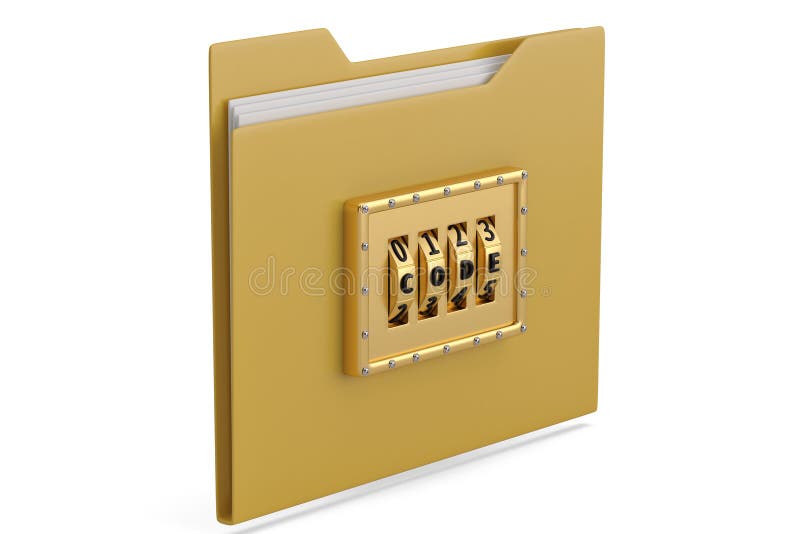 Yellow Folder Combination Lock Stock Illustrations – 86 Yellow Folder ...