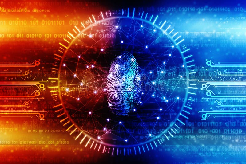 Cyber Security Concept, Concept of Internet Security, Fingerprint on ... Cyber Security Concept, Concept of Internet Security, Fingerprint on ...