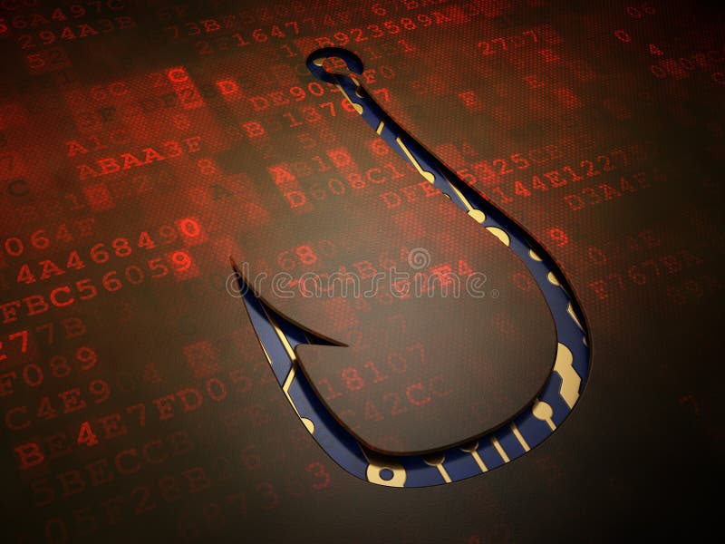 Privacy Concept: Closed Padlock on Digital Screen Stock Illustration ...