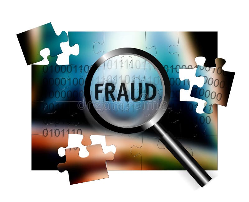 Security Concept Focus Fraud Investigation Stock Illustration ...