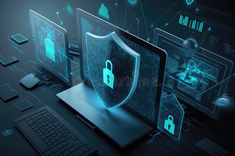 Passwordless Login, Key, Lock, Generative AI Stock Illustration ...