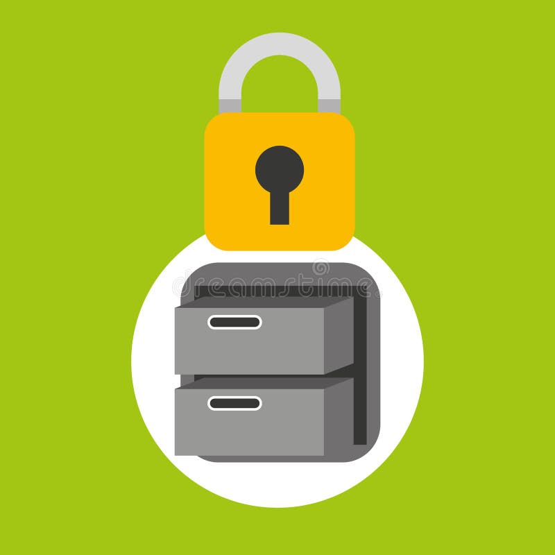 Security Concept Hand with Files Stock Vector - Illustration of digital ...