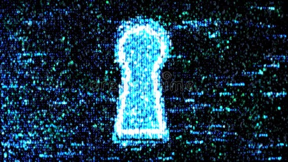 Security Concept: Hex Code and Binary Code in the Keyhole ...