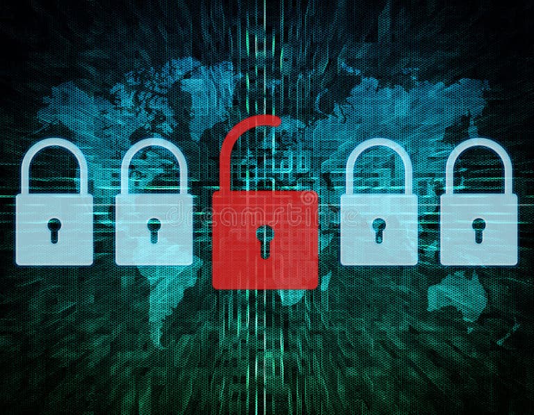 Security concept stock illustration. Illustration of binary - 30764951