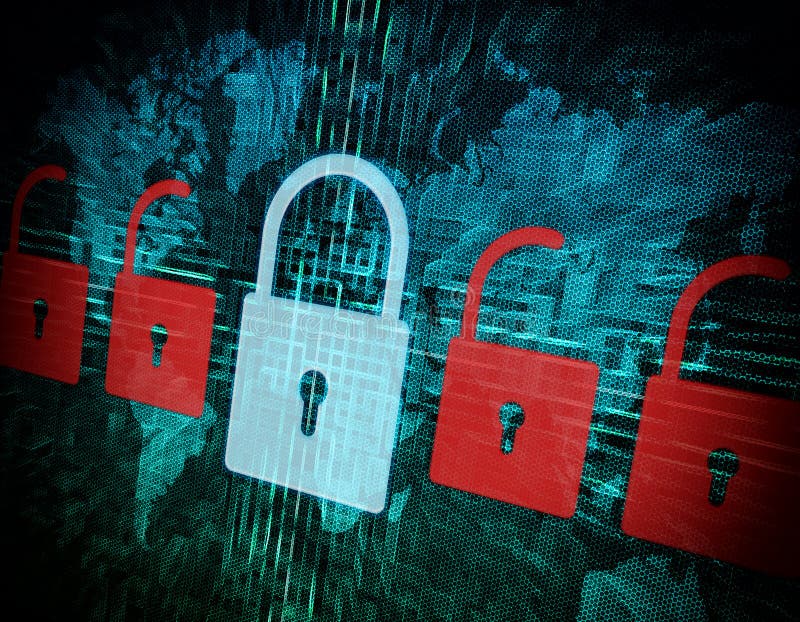 Security concept stock illustration. Illustration of encryption - 30764981