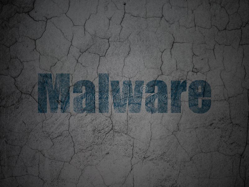 Security Concept: Malware on Grunge Wall Background Stock Illustration ...