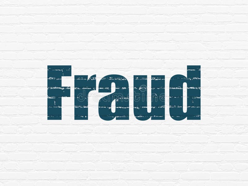 Security Concept: Fraud on Wall Background Stock Illustration ...