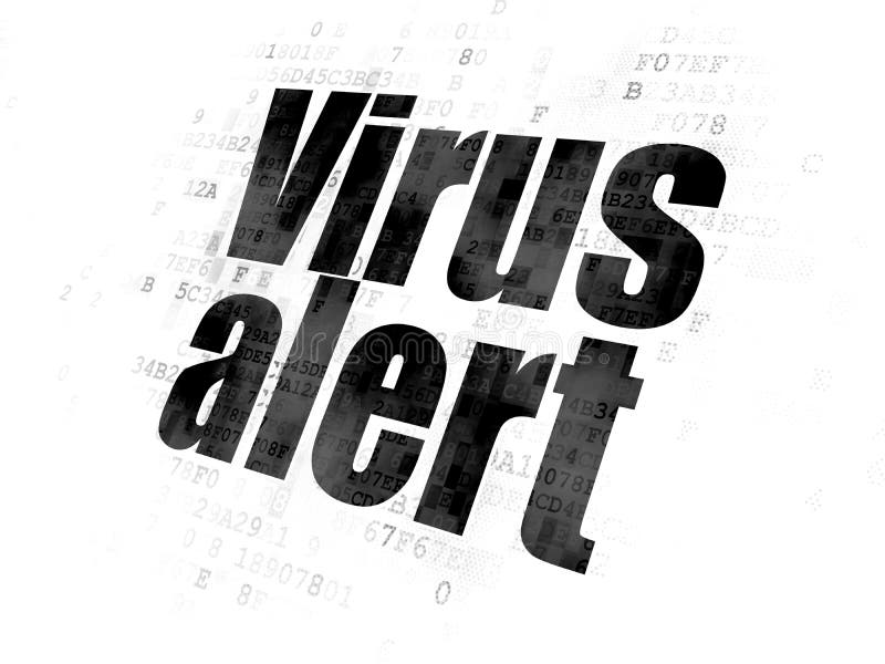 Security Concept: Virus Alert on Digital Background Stock Illustration ...