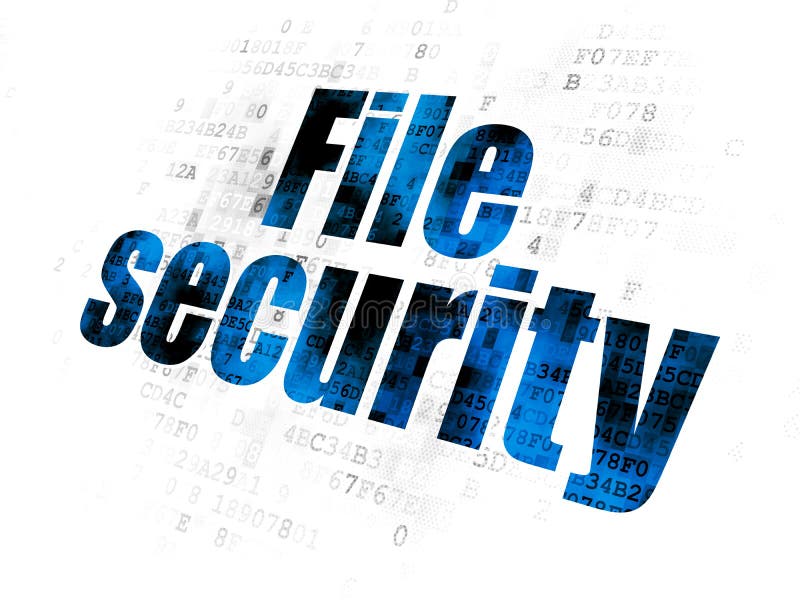 Security Concept: File Security on Digital Background Stock ...