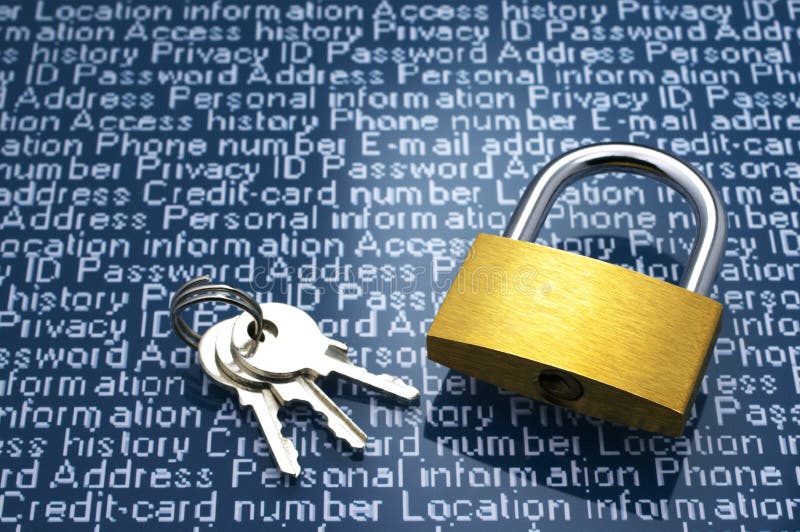 Security Concept: Protection of Personal Information. Stock Photo ...